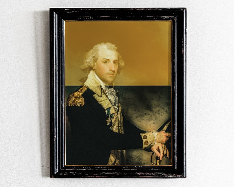 Vintage Male Painting Altered Art Portrait Eclectic Wall - Etsy