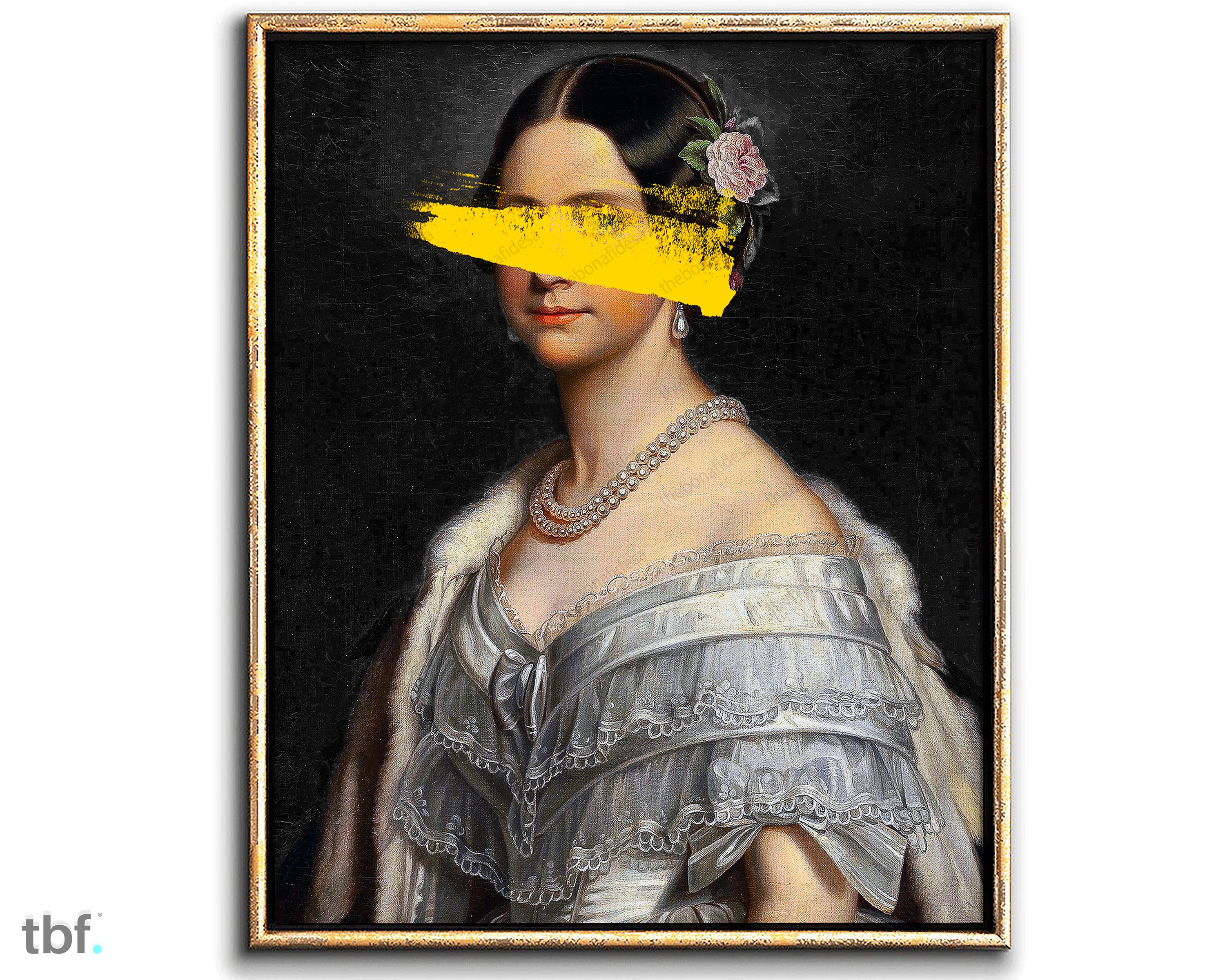 Altered Portrait Painting Modern Art Print Altered Art | Etsy