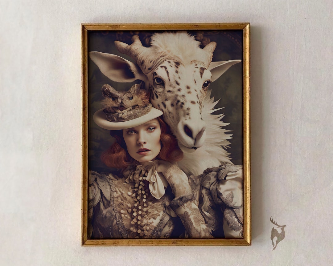 Surreal Art Digital Print, Moody Vintage Art Prints, Quirky Prints ...