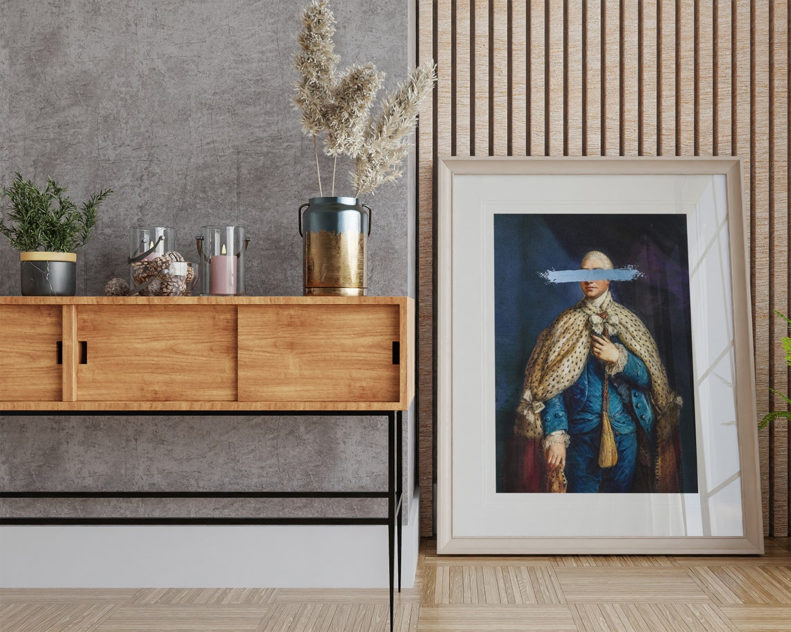 Altered Portrait Drawing Downloadable Print Eclectic Wall Art - Etsy