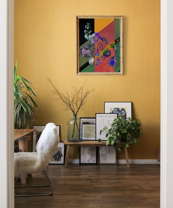 Funky Wall Art Floral Art Print Maximalist Decor Gallery - Etsy