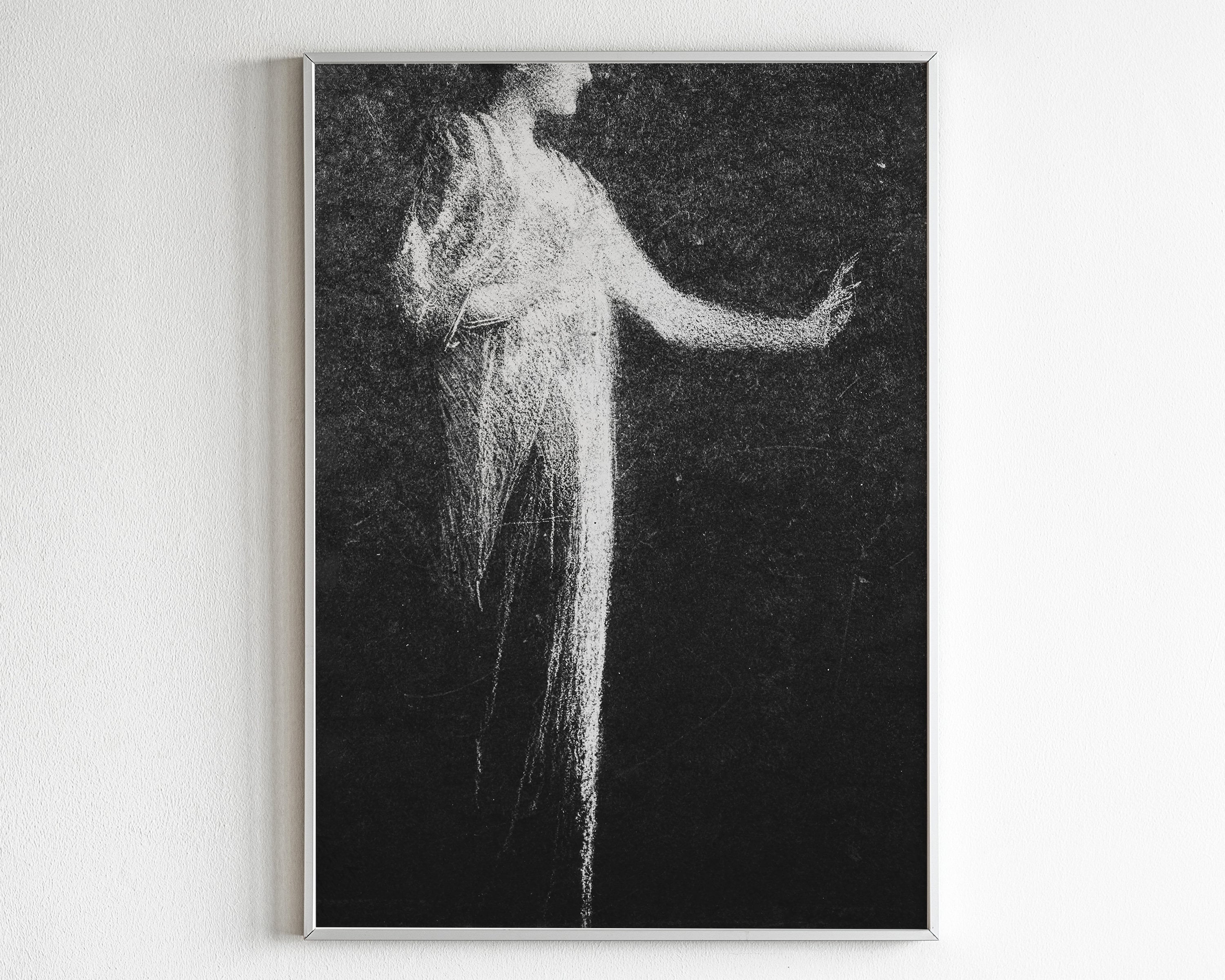 Charcoal Drawing Abstract Woman