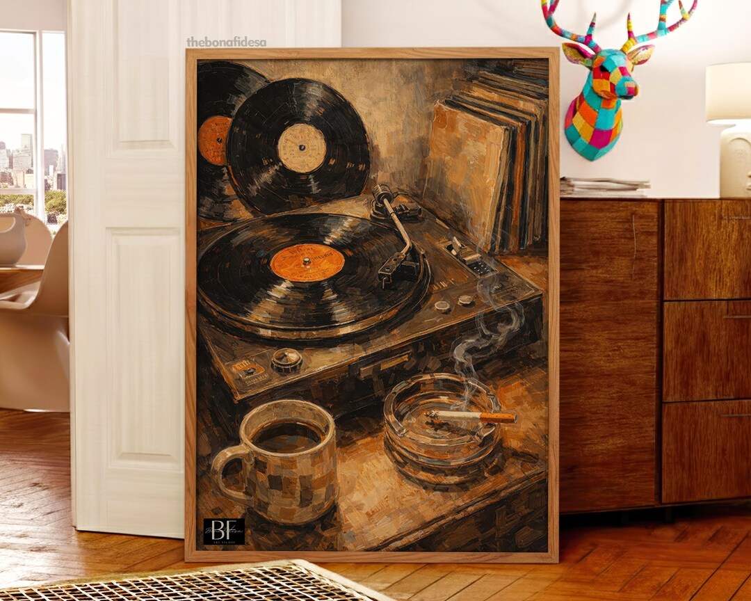 Vintage Record Eclectic Wall Art, Trendy Art, Retro Printable ...