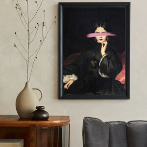 Moody Portrait, Dark Academia Decor, Altered Art Portrait, Woman ...