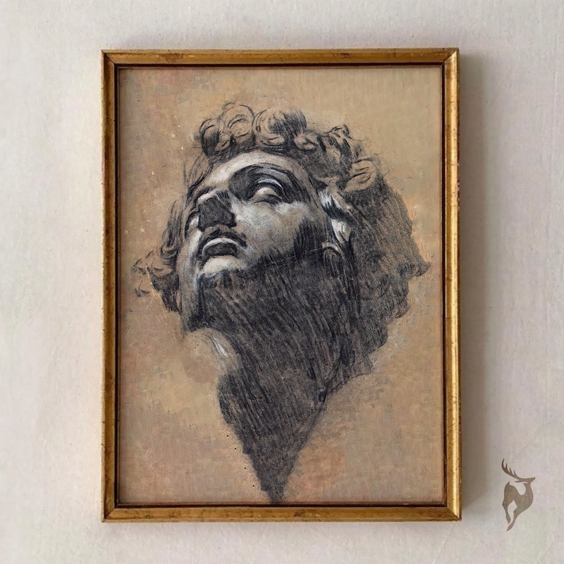 Charcoal Drawing Bust - Etsy