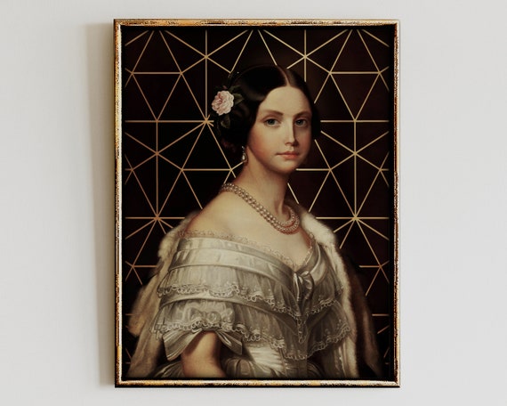 Vintage Woman Print Vintage Painting Woman Painting - Etsy