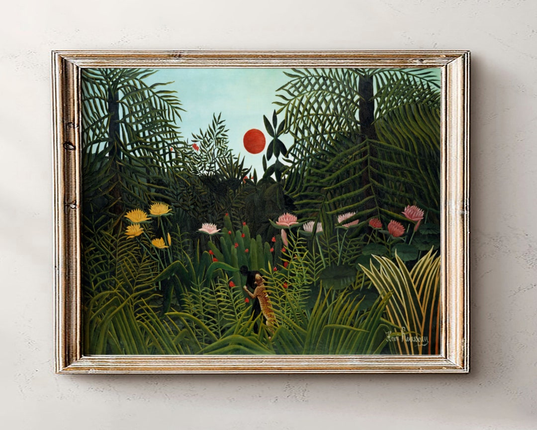 Henri Rousseau Jungle Painting, Tropical Forest Art (digital Download ...