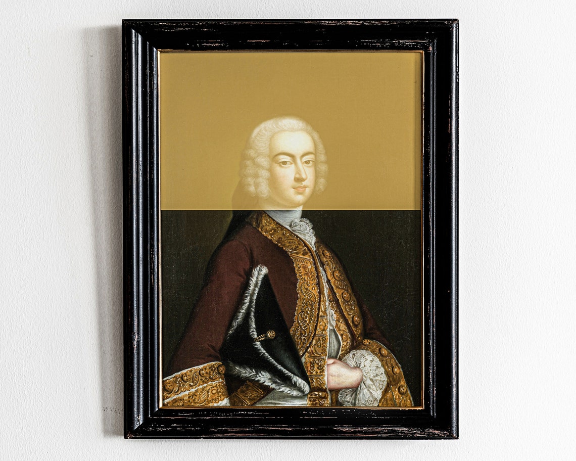 Eclectic Wall Art Male Altered Portrait Dipped Painting - Etsy