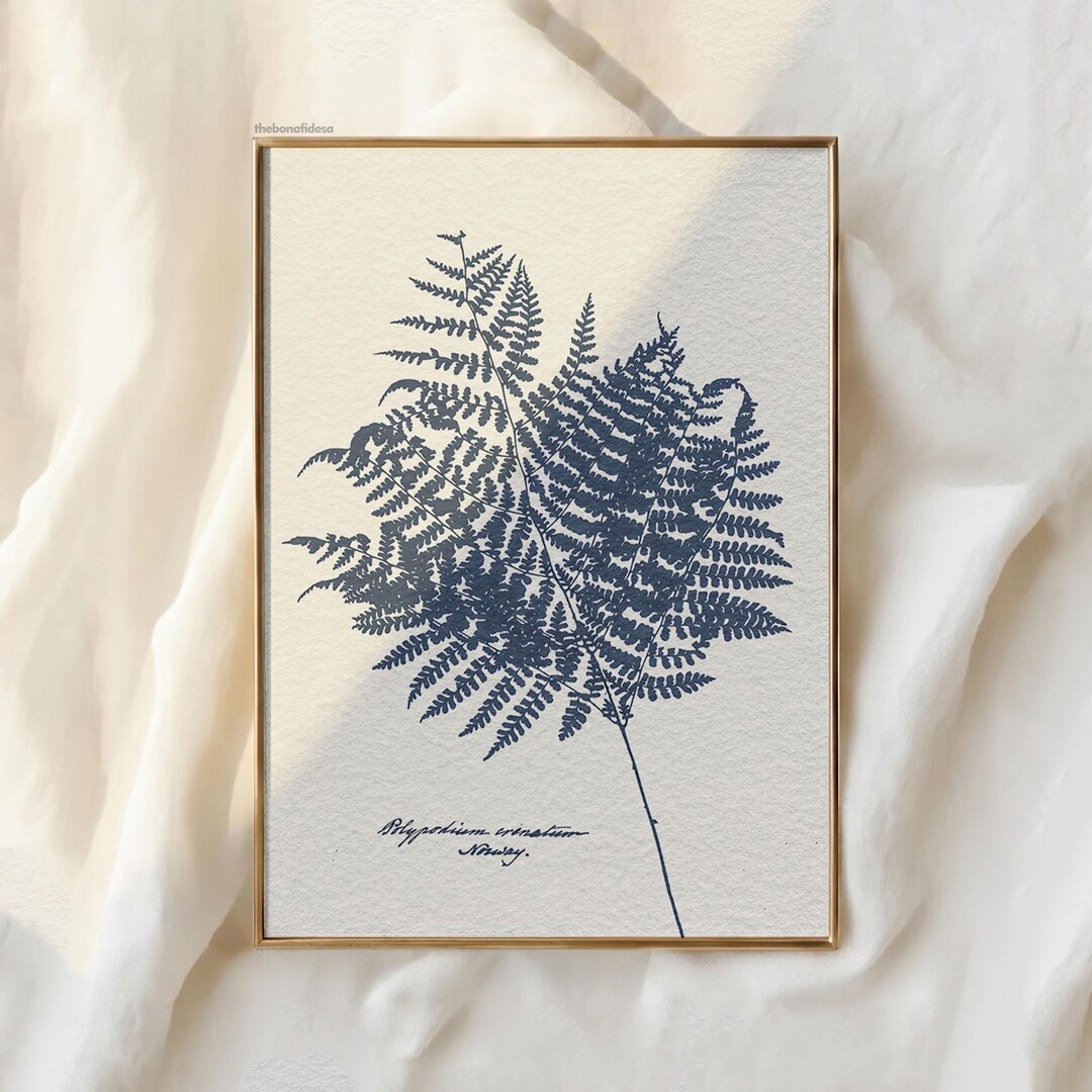 Vintage Botanical Fern Print, Light Academia Wall Art (digital Download ...