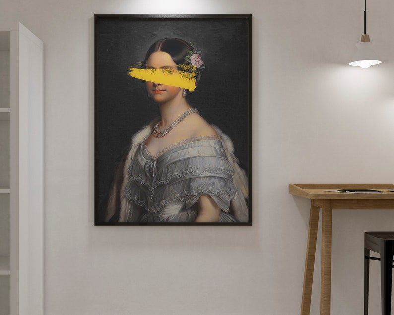 Altered Portrait Painting Modern Art Print Altered Art | Etsy