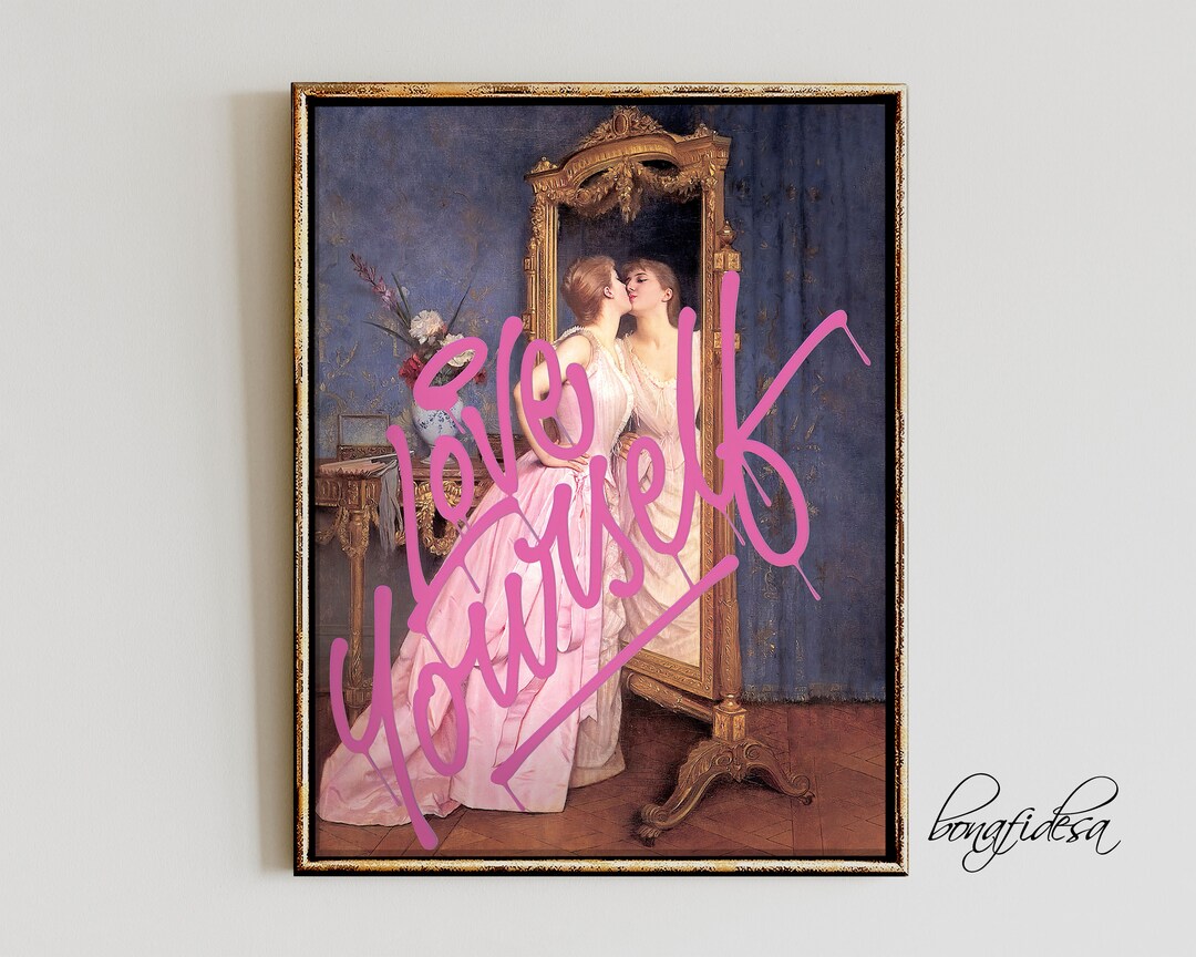 Self Love Art Print, Rococo Vintage Portrait (digital Download) - Etsy