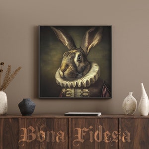 Vintage Rabbit Poster,renaissance Animal,victorian Decor Wall,animal ...