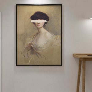 Altered Art Portrait Altered Painting Eclectic Wall Art | Etsy