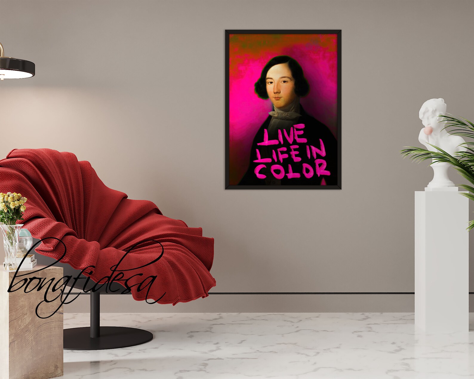 Maximalist Decor,quirky Altered Art Portrait,baroque Poster,rococo ...