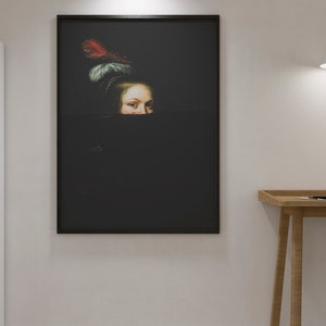 Moody Portrait, Dark Academia Decor, Altered Art Portrait, Woman ...