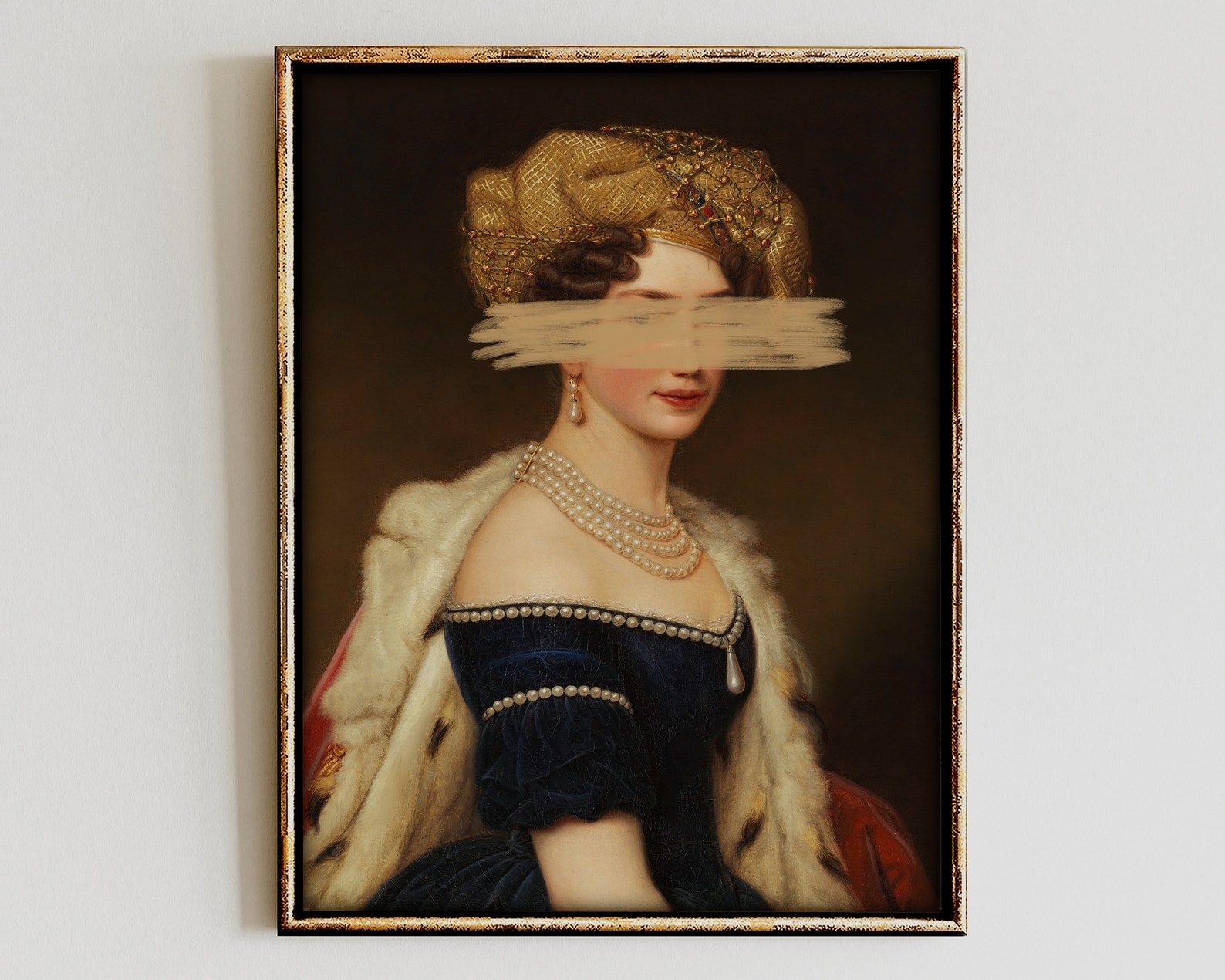 Altered Art Vintage Portrait Painting Eclectic Wall Art - Etsy