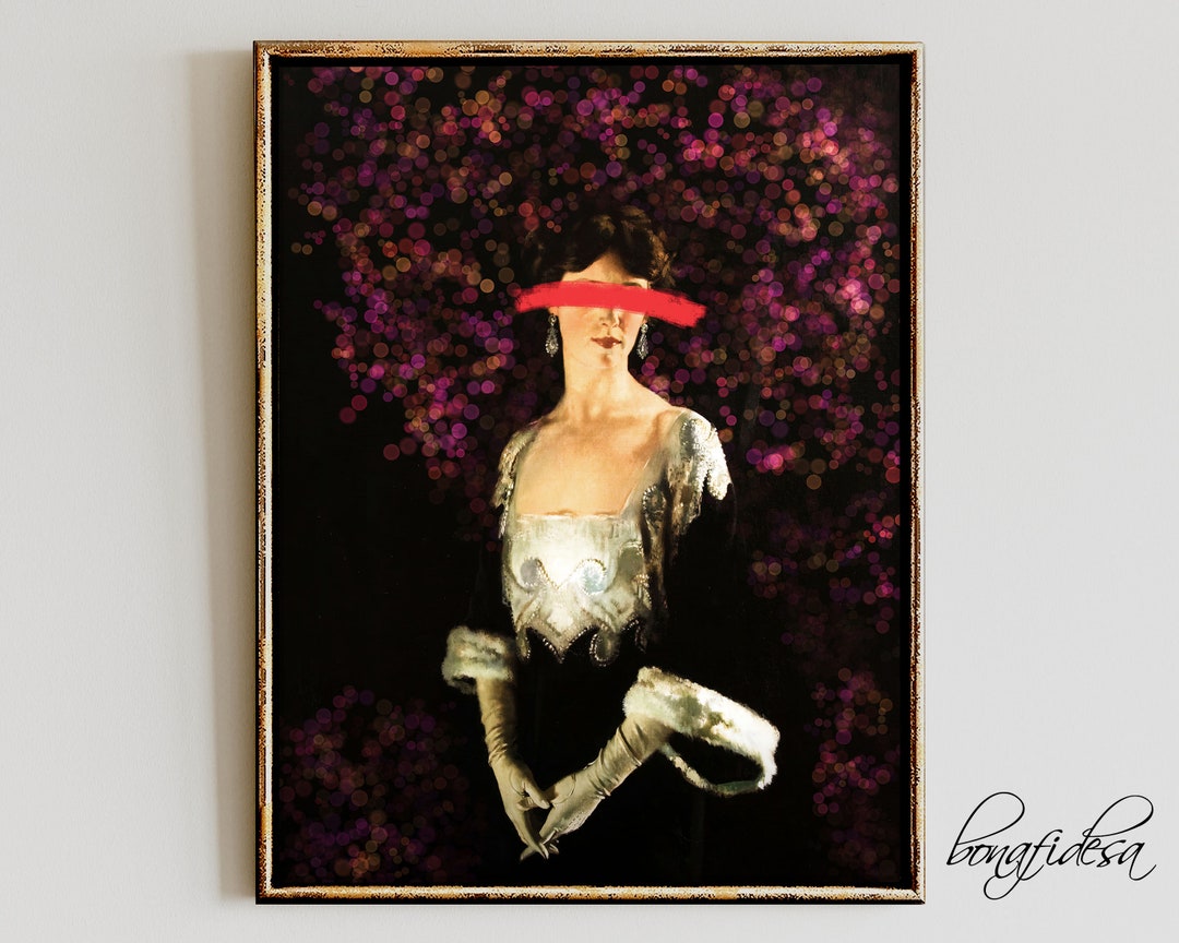 Altered Art Portrait, Quirky Wall Art, Surreal Painting Collage ...