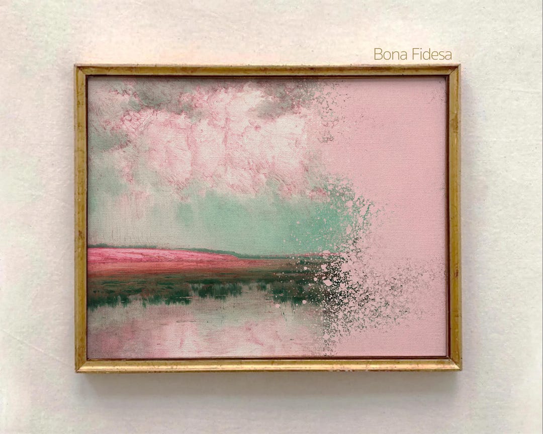 Funky Landscape Art Print, Eclectic Gallery Wall Decor (digital ...