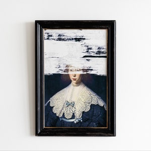 Goth Portrait Painting Printable Artwork, Printable Decor Surreal Wall ...