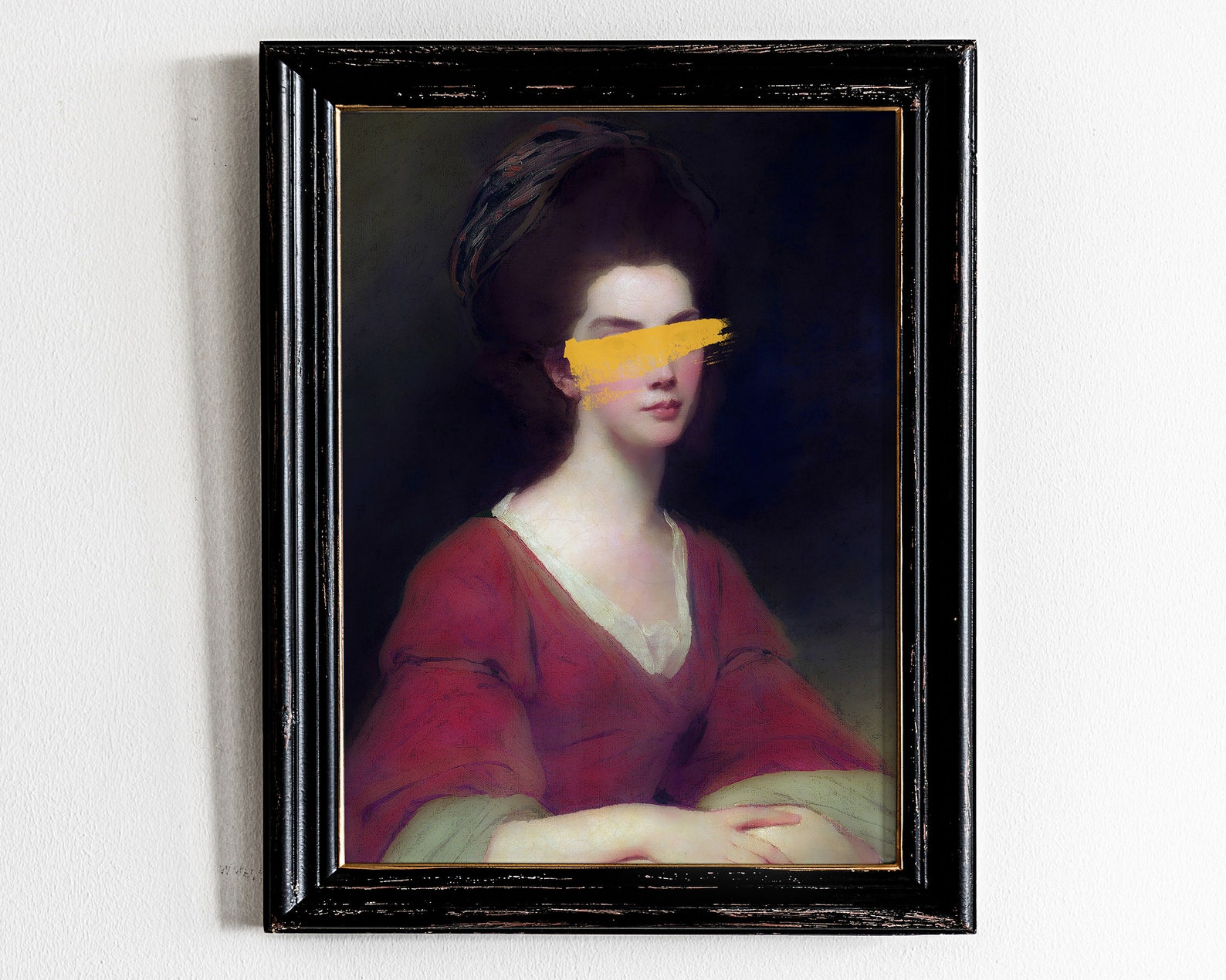 Altered Painting, Modern Art Print, Altered Art, Modern Portrait ...