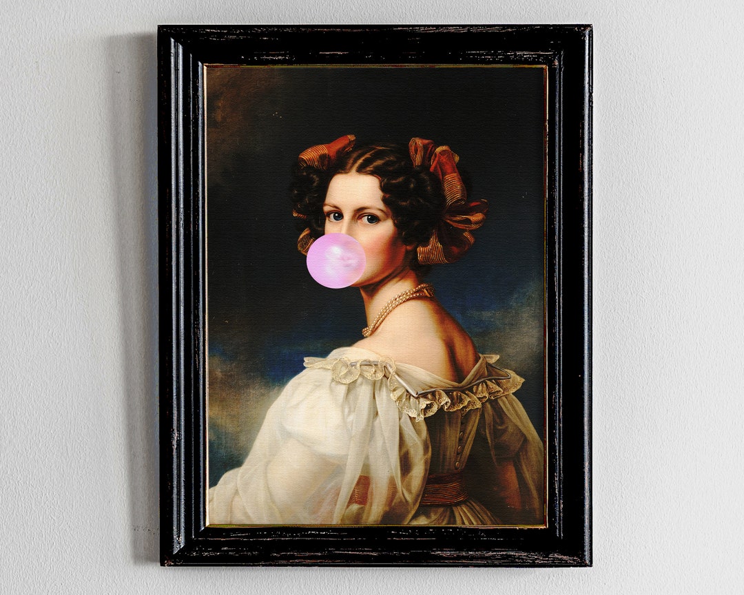 Altered Art Portrait, Maximalist Decor, Eclectic Wall Art, Baroque Art ...