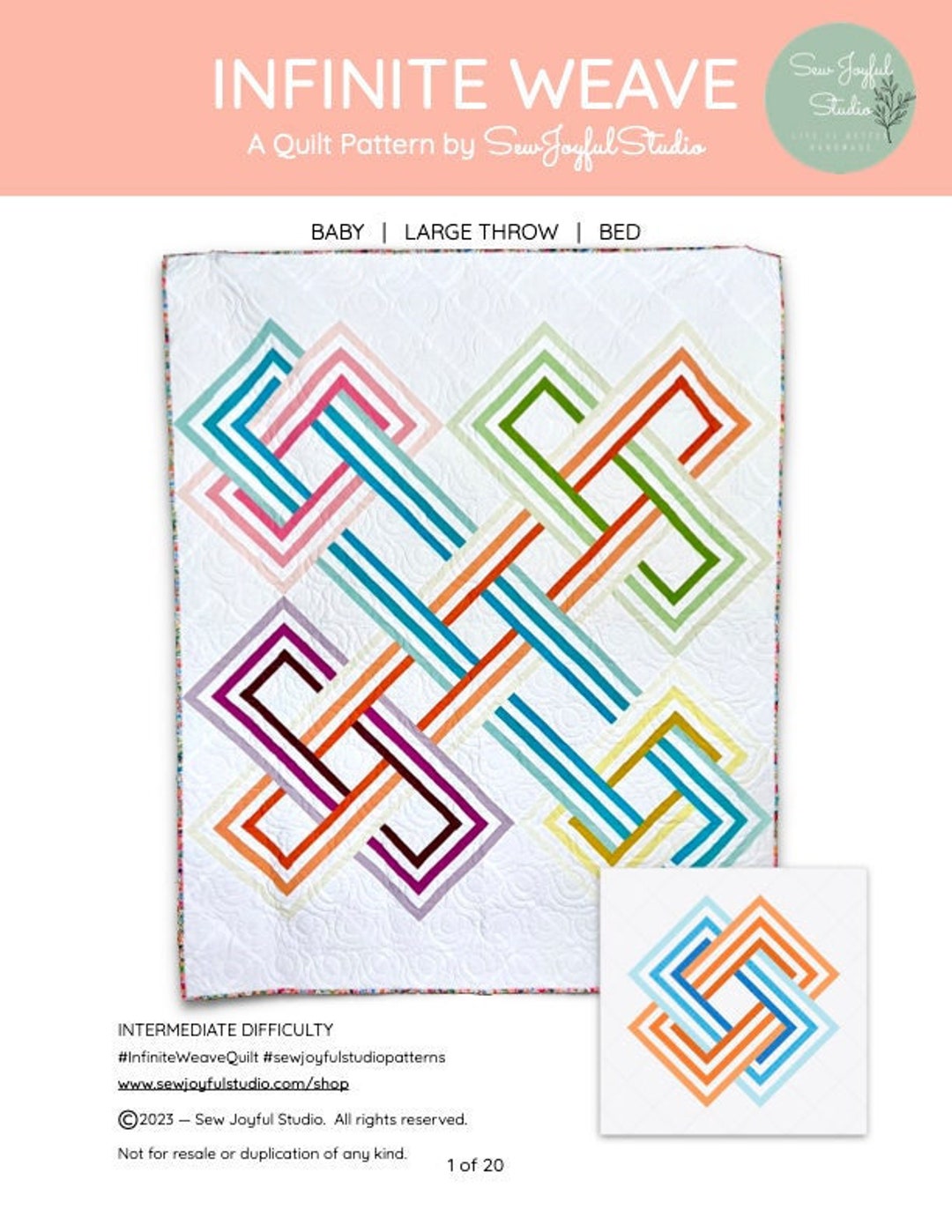 Infinite Weave Quilt Pattern PDF - Etsy