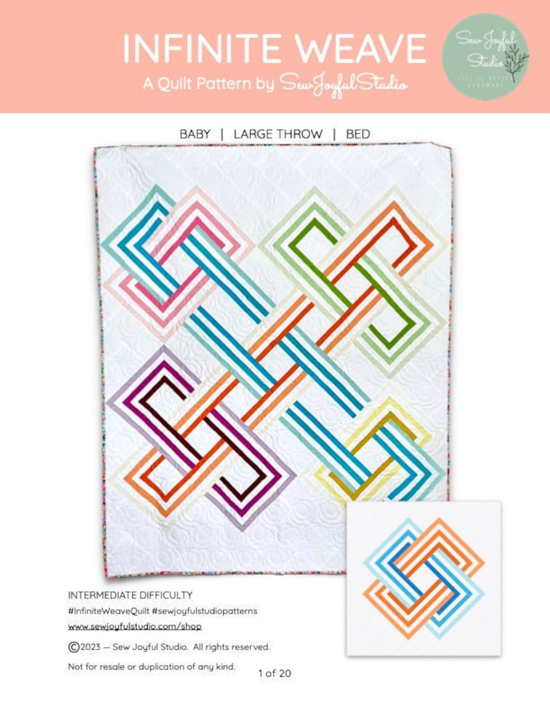 Infinite Weave Quilt Pattern PDF - Etsy