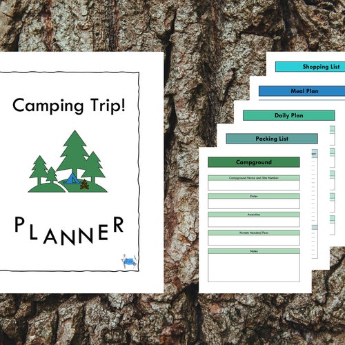 Camping Trip Packing List and Meal Plan Printable Bundle - Etsy