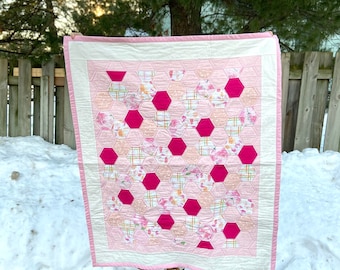 Pink Baby Girl Quilt | Etsy