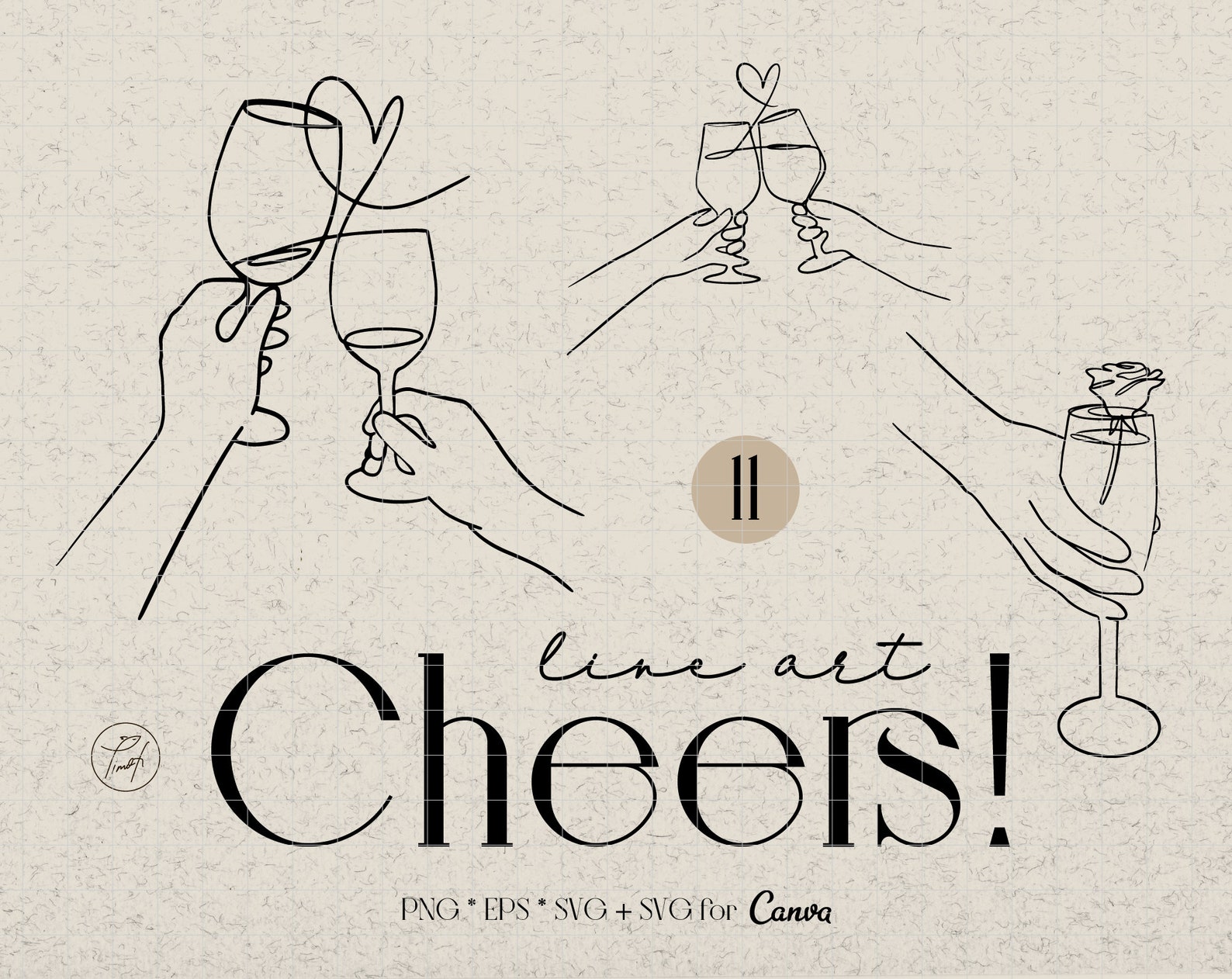 Cheers Svg Line Art Woman, One Line Drawing Female Line Art, Commercial ...