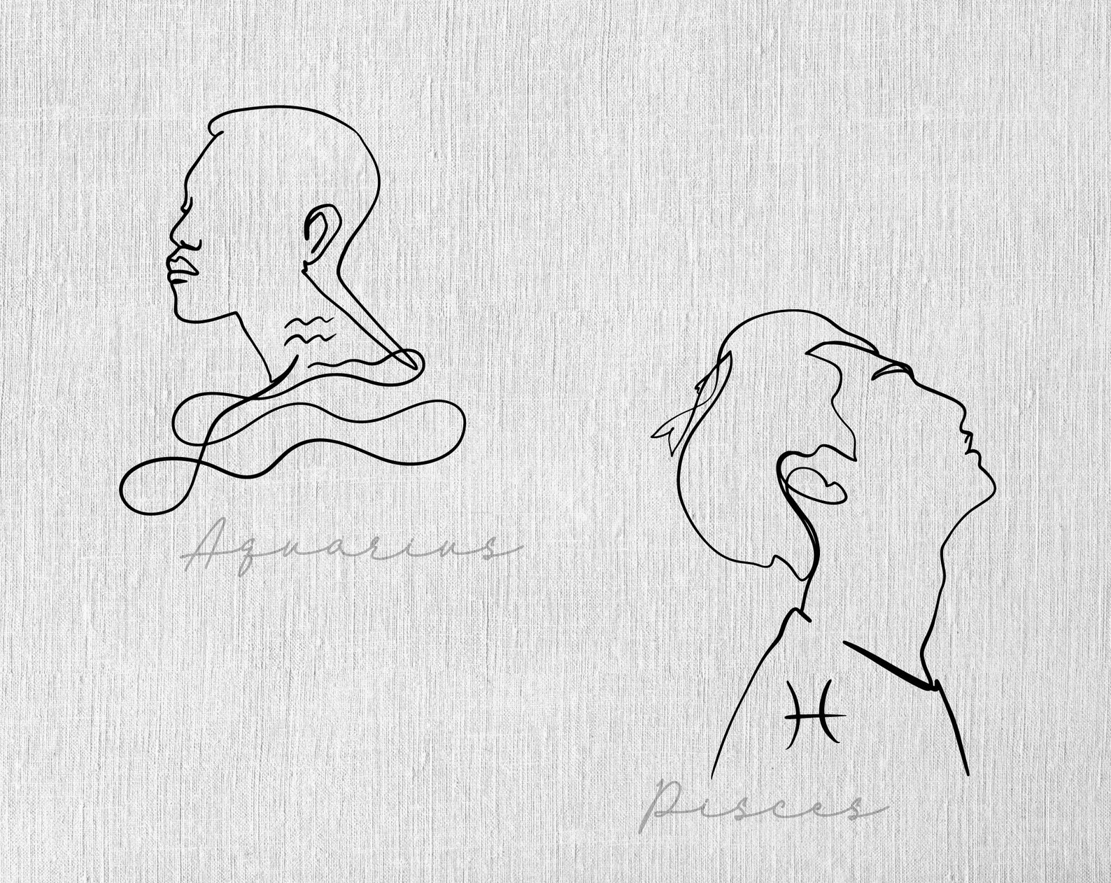 Male Zodiac Sign Svg, Single Line Art Celestial Svg, Aries Svg, Taurus ...