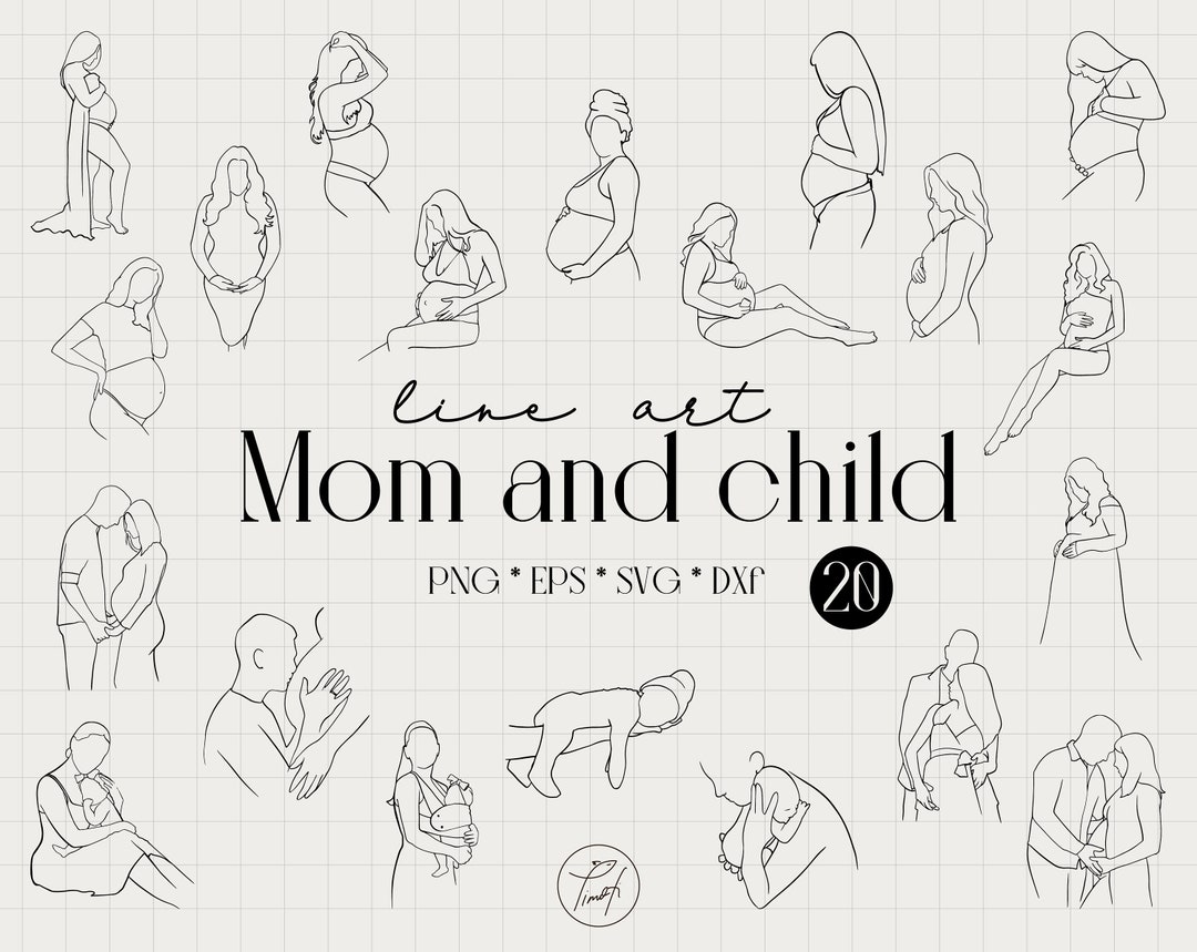 Mama Svg, Pregnancy Line Art, Breastfeeding Art, Single Line Art ...