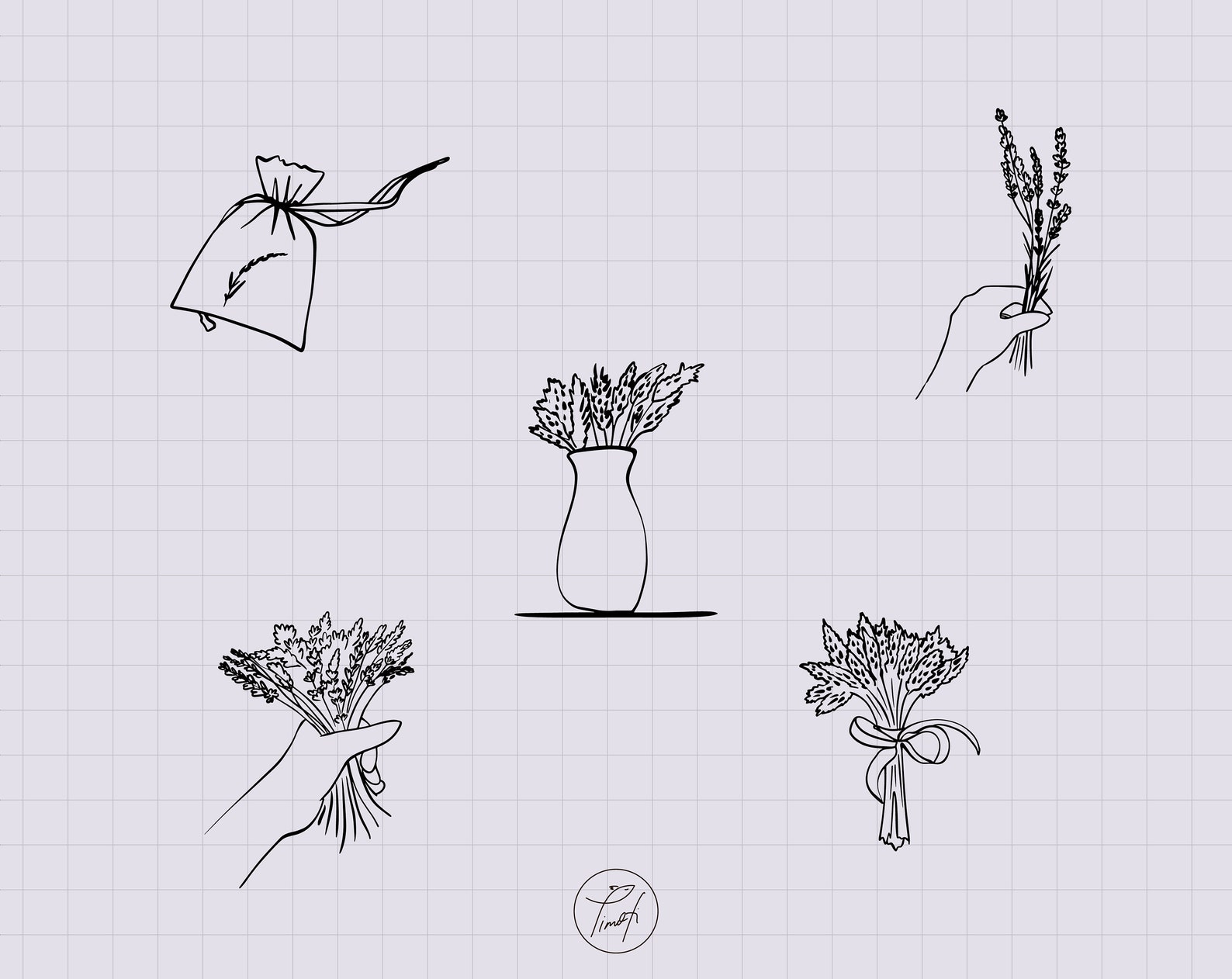 Lavender Line Art Garden Svg, Face Single Line Art, Woman One Line ...