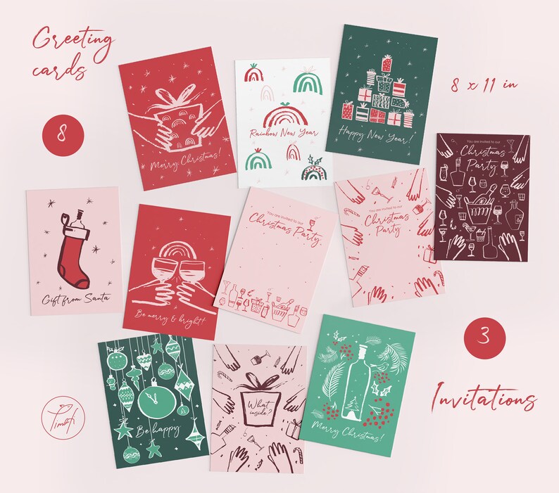 Christmas Clipart, Christmas Digital Paper, Winter Clipart, Christmas ...