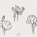 Lotus Svg Floral Line Clipart, Lotus Clipart Flowers Svg One Line ...