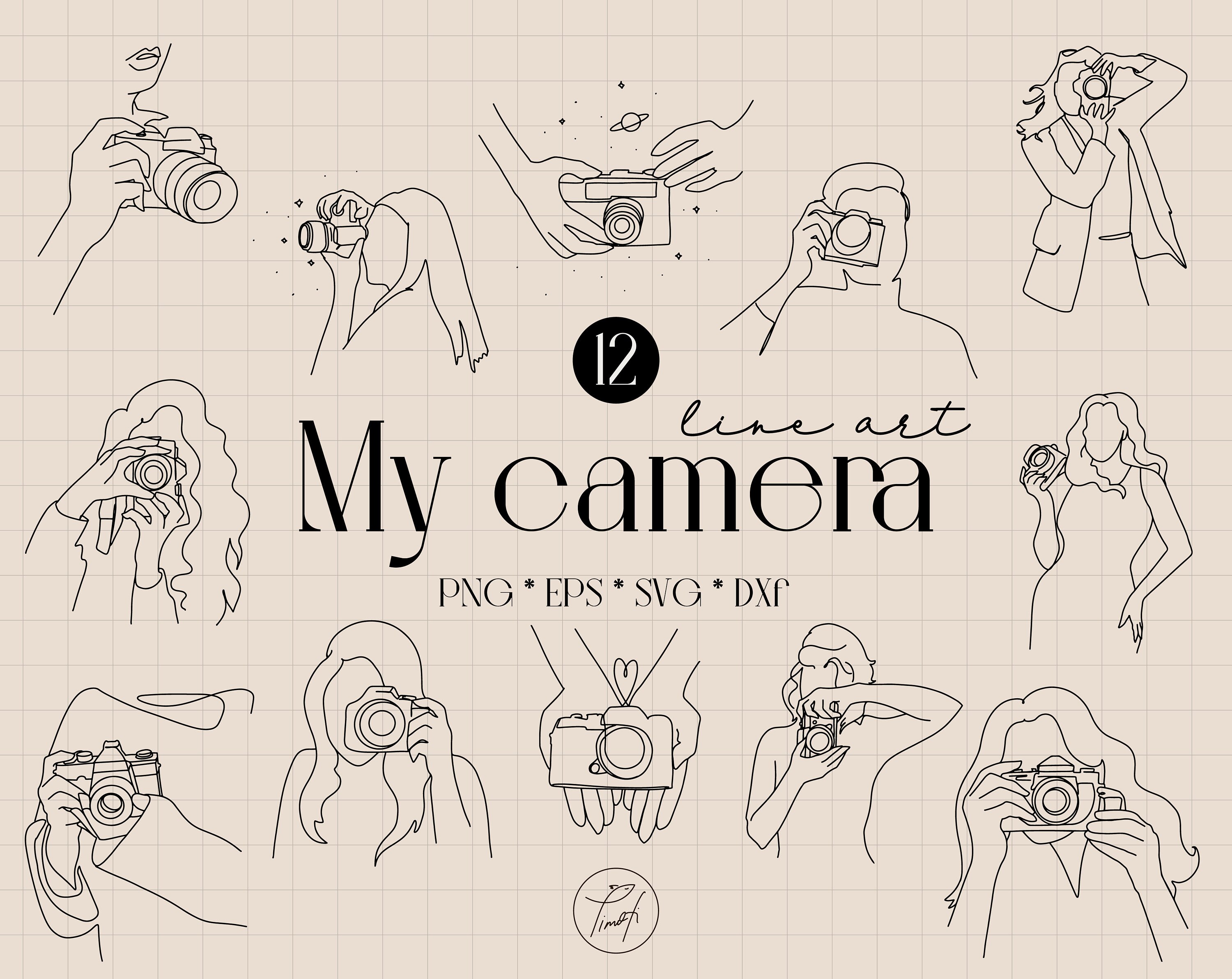 Line Art Camera Clipart Svg, Face Single Line Art, Woman One Line ...