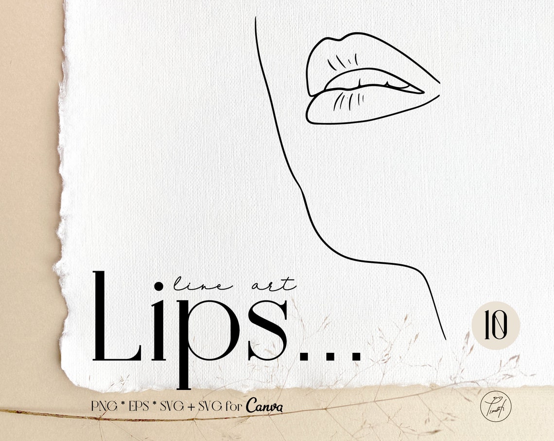 Lips Svg, Woman Svg Single Line Art, Continuous Line Art Commercial ...