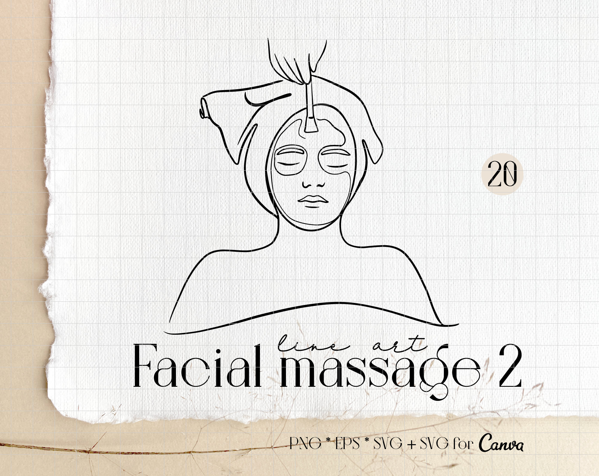 Facial Massage Line Art Woman Svg Single Line Art Continuous - Etsy