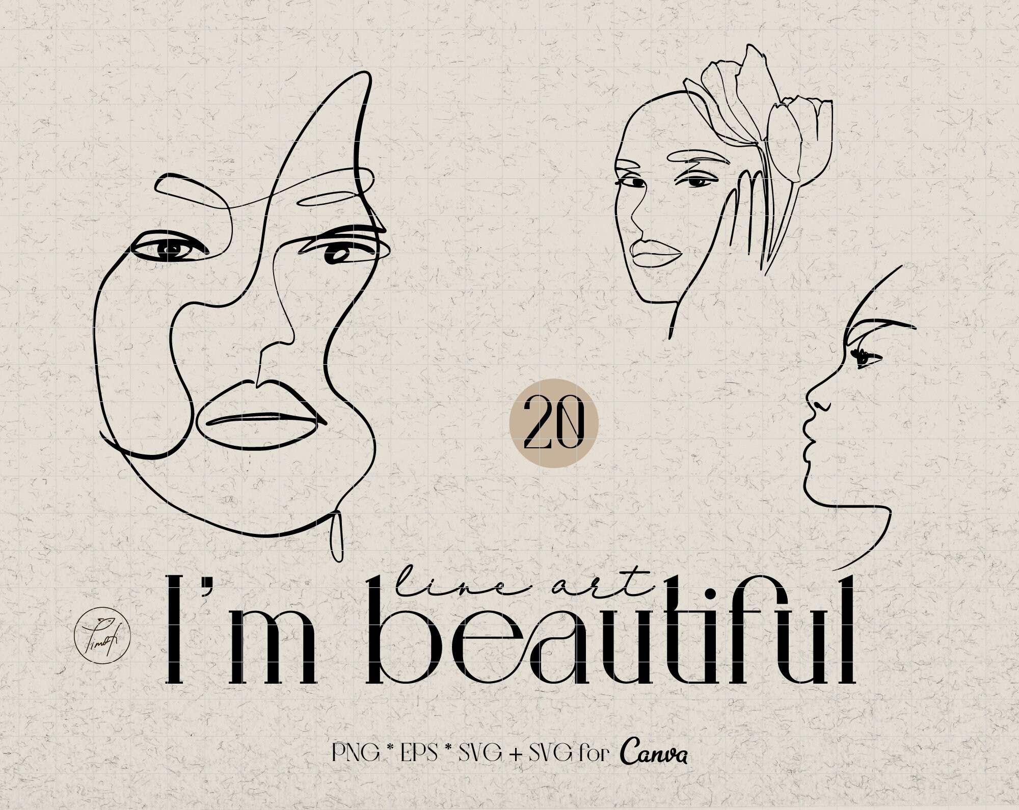 Female Line Art Face Svg, Lips Svg, Makeup Svg Single Line Face Art ...
