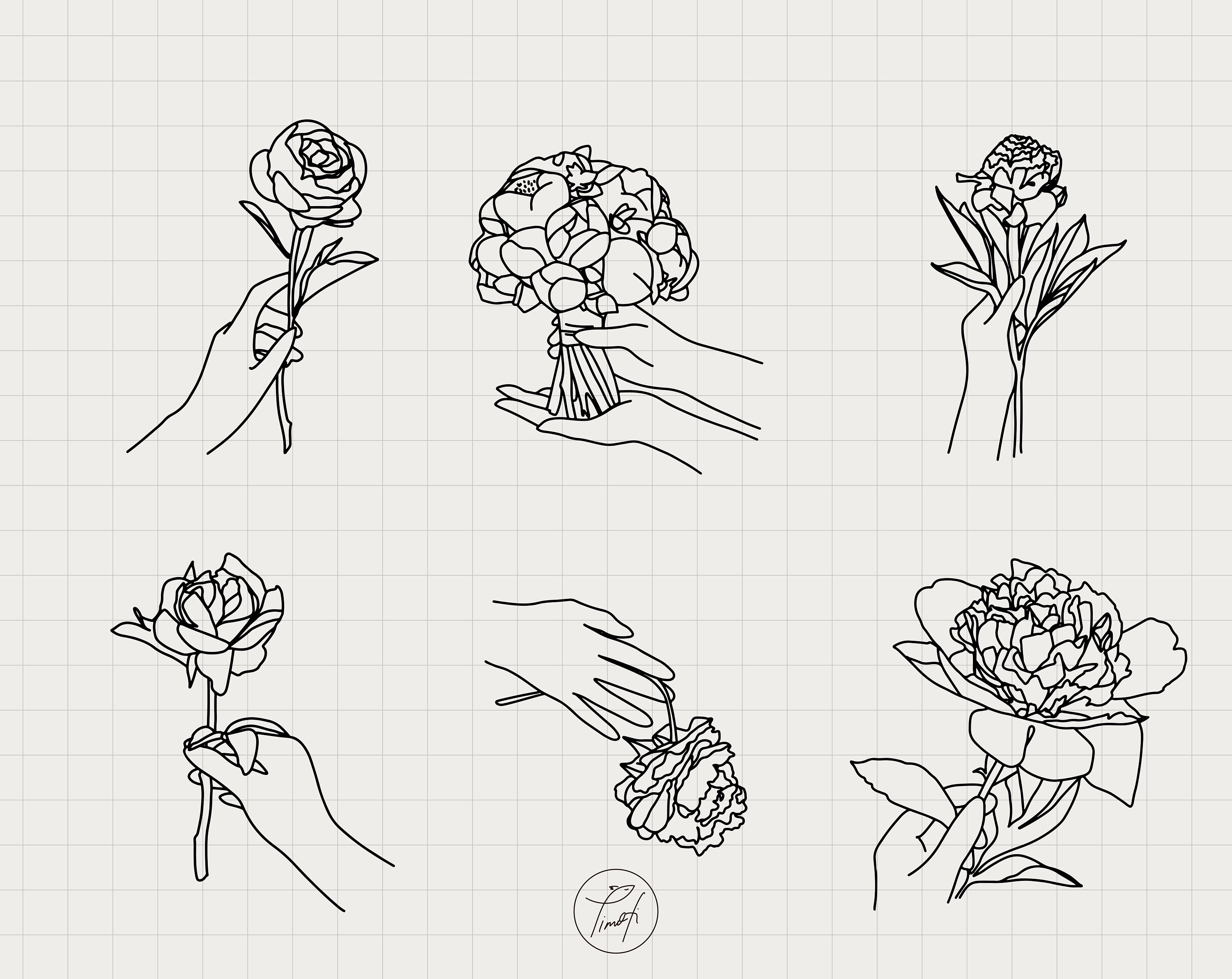 Peony Svg One Line Drawing, Peony Clip Art, Spring Flowers Svg ...