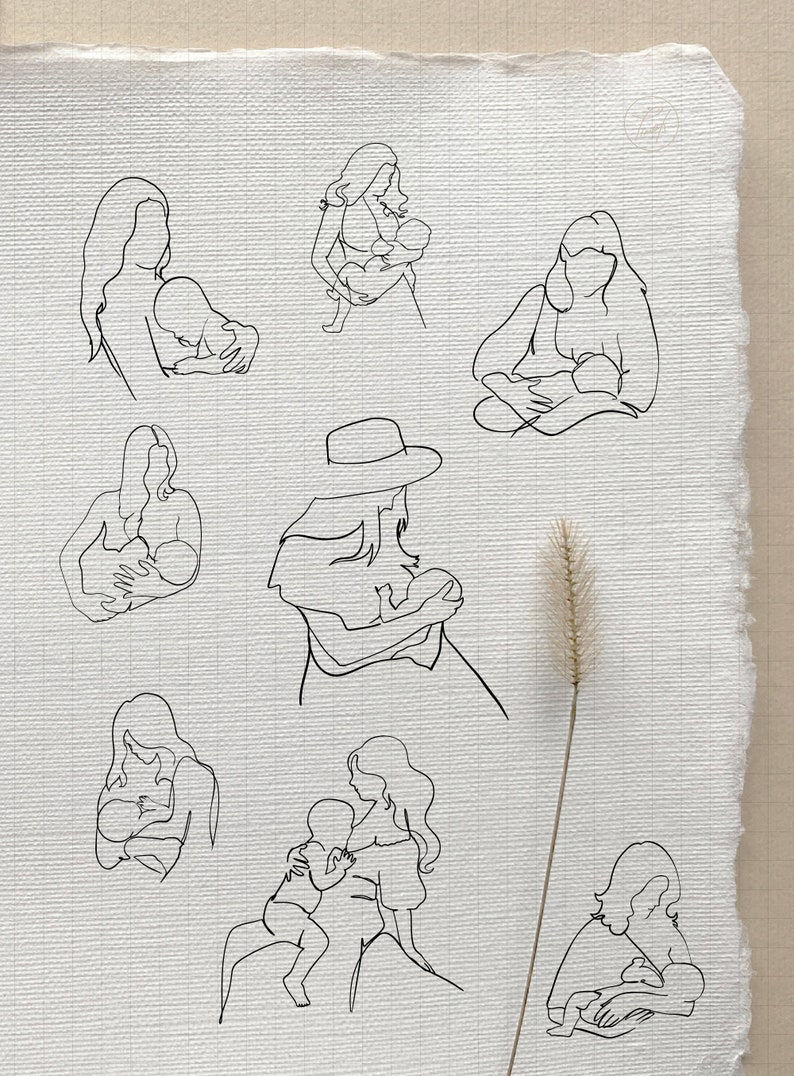 Breastfeeding Art Line Svg Mama Svg Female Body Line Art - Etsy