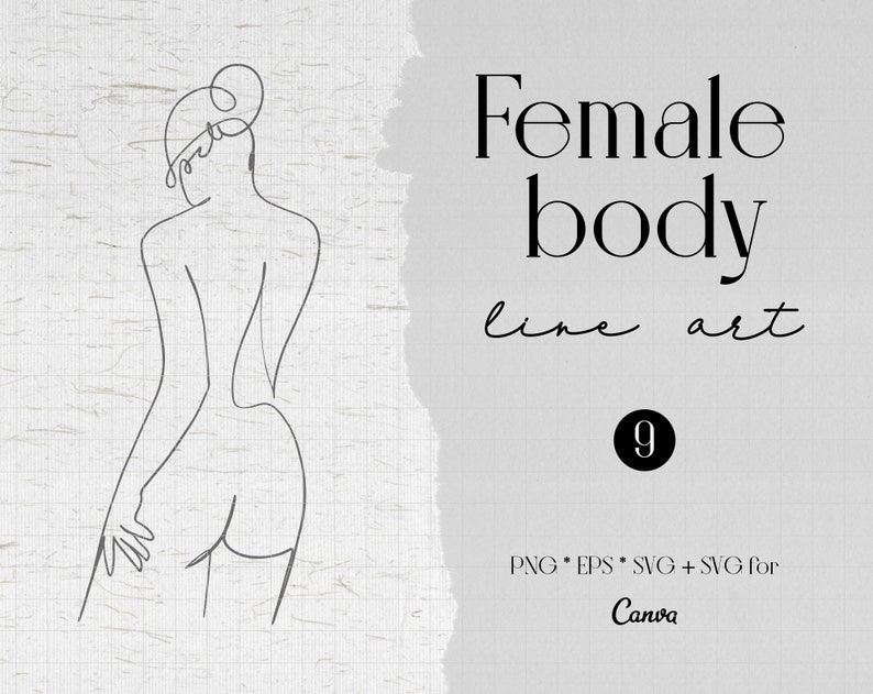 Female Body Line Art Single Line Art Sexy Woman Silhouette - Etsy