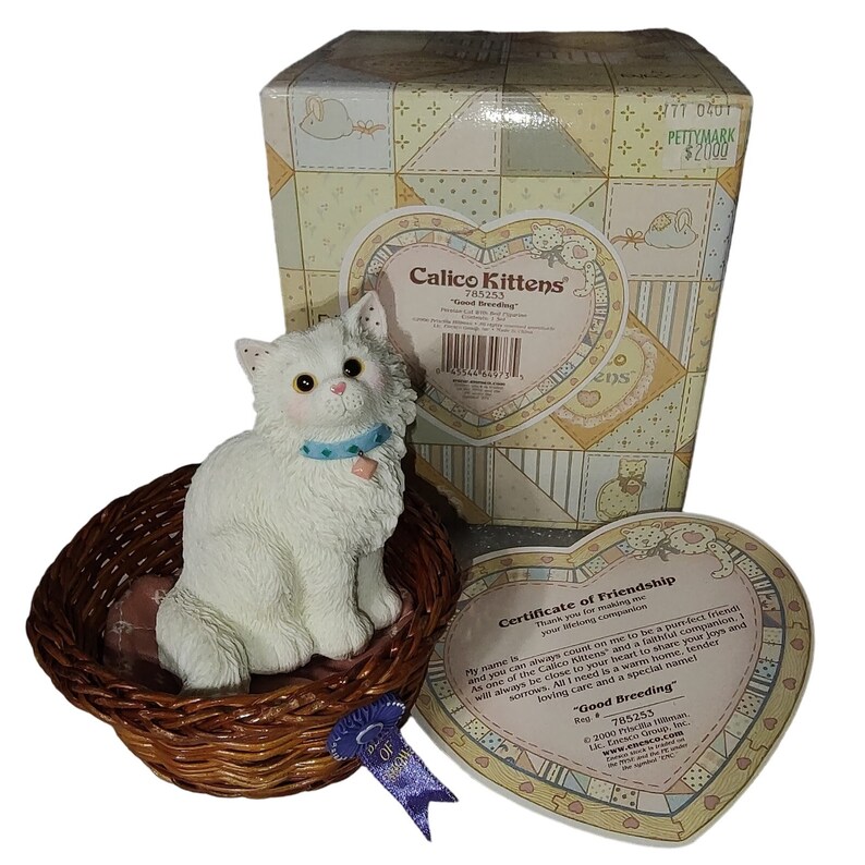 Enesco Calico Kittens Cat Figurine Good Breeding Feline Best of Show ...