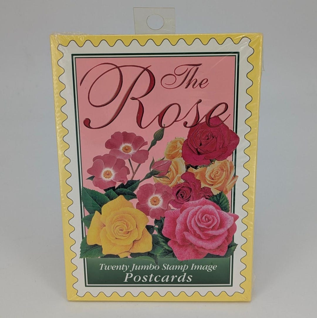 USPS Rose Jumbo Stamp Postcards 20 Pk Valentine Love Theme Floral ...