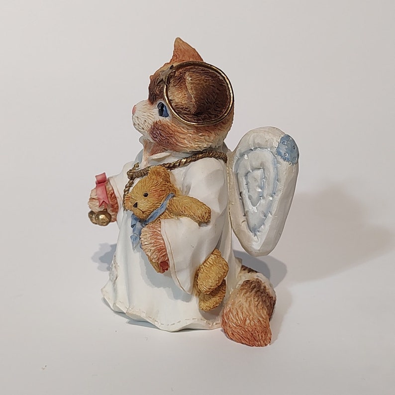 Calico Kittens Angel Cat Figurine Hark-a Herald Angel Enesco 144193 P ...