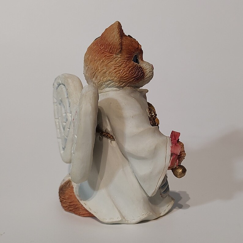 Calico Kittens Angel Cat Figurine Hark-a Herald Angel Enesco 144193 P ...