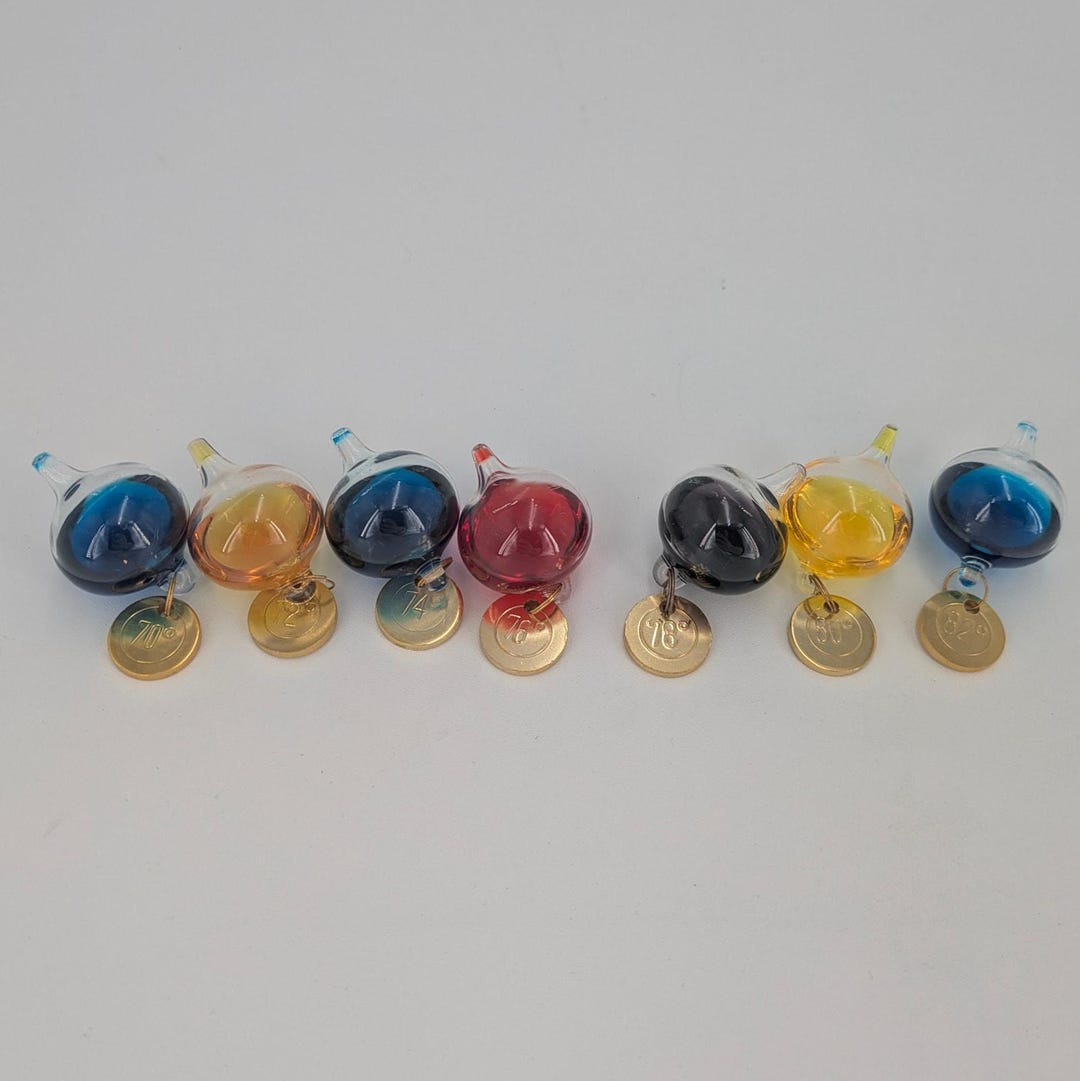 Galileo Thermometer Floating Glass Balls Fahrenheit Temperature ...