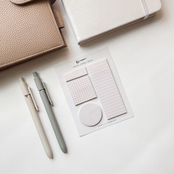 Sand Multi Shapes Matte Sticky Note Notepads Personalized | Etsy