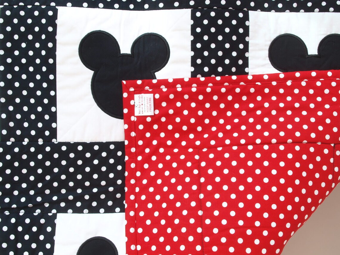 Autism Quilt Blanket, Mickey Quilt, Mickey Mouse Inspired Quilt ...
