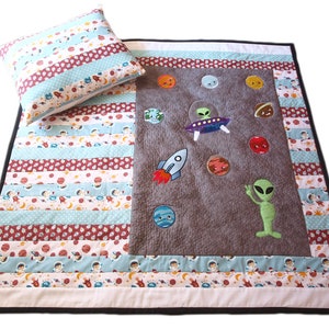 Space Quilt, Alien Quilt, Planet Quilt, Boy's Quilt, Boy's Lap Quilt ...